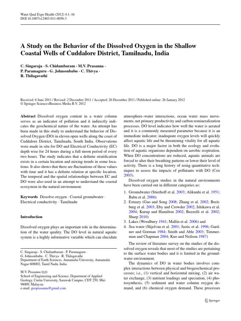 Statistical Analysis of The Hydrogeochem | PDF