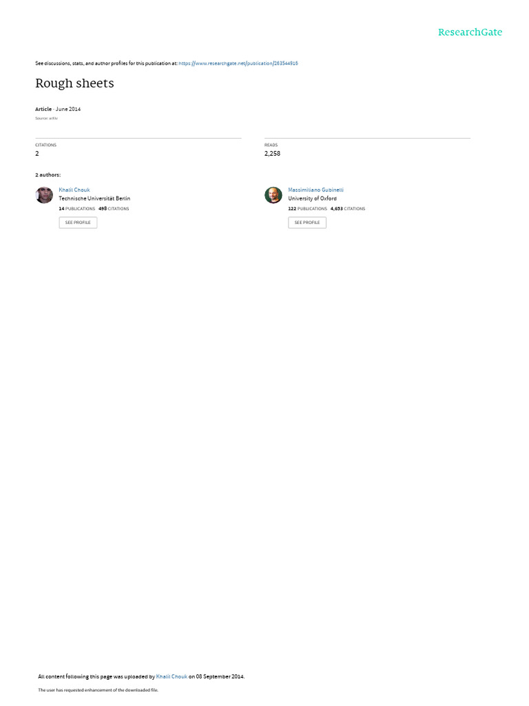 Rough Sheet 31 Arxiv | PDF