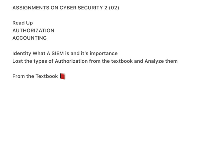 Assignments On Cyber Security 2 | PDF