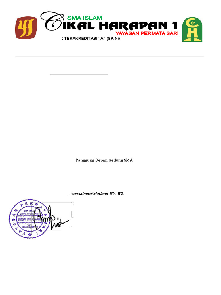 039 Surat Undangan Kegiatan Gelar Karya P5 Untuk BU HADI-1 | PDF