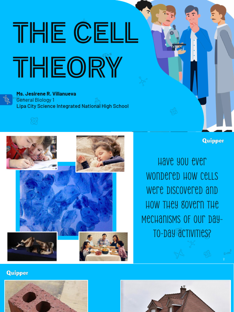 GenBiol1 Lesson 1 Cell Theory | PDF | Cell (Biology) | Biology
