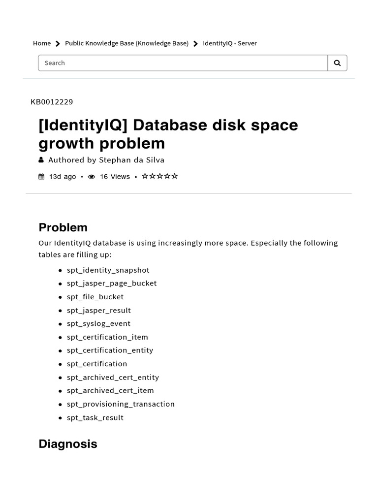 Database Disk-space (Pruning) | PDF