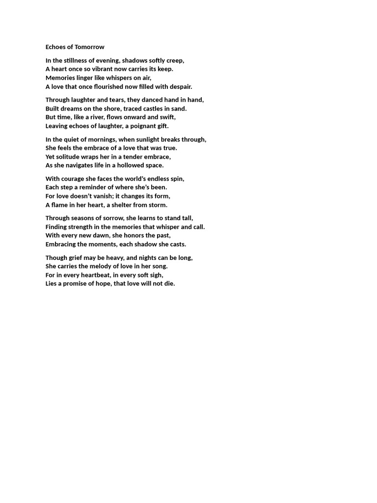 Echoes of Tomorrow | PDF