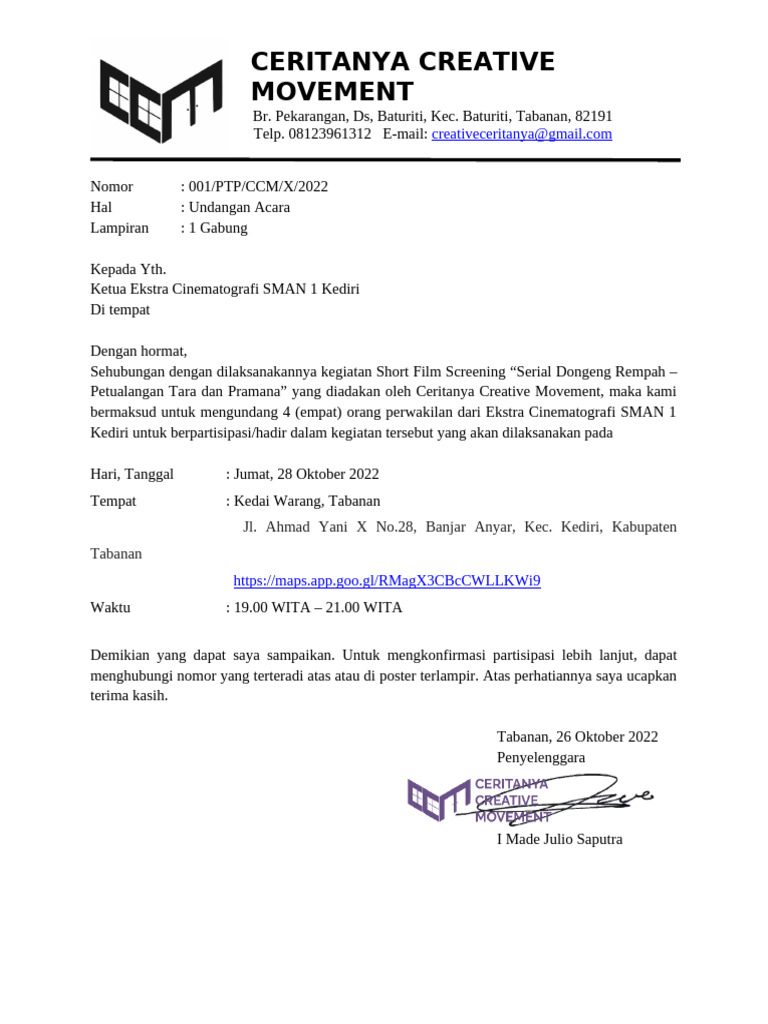 Undangan Bakta | PDF