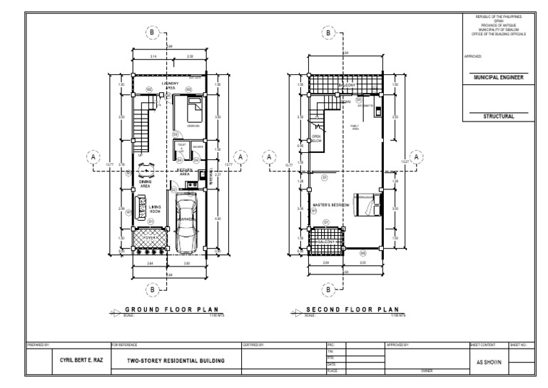 Municipal Engineer: Ground Floor Plan Second Floor Plan | PDF