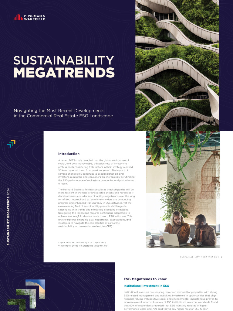 Sustainability Megatrends - Cushman & Wakefield | PDF