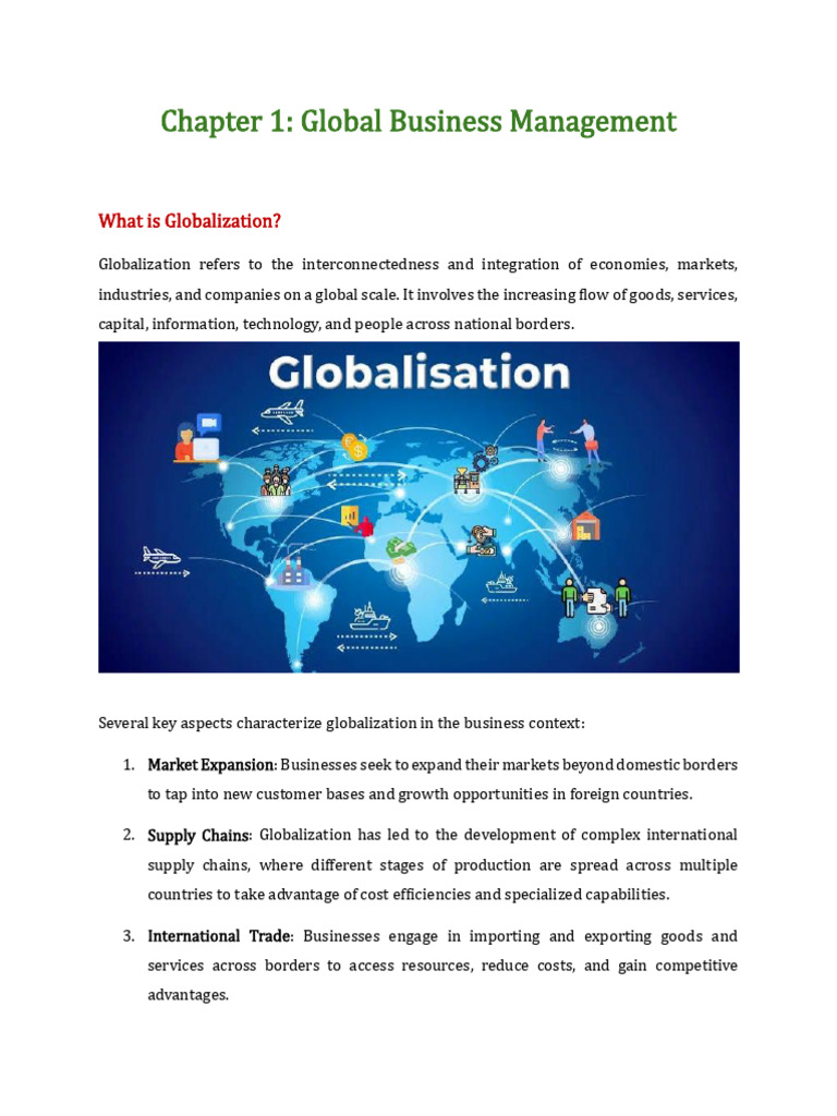 Global Business Management | PDF | Mergers And Acquisitions | Globalization
