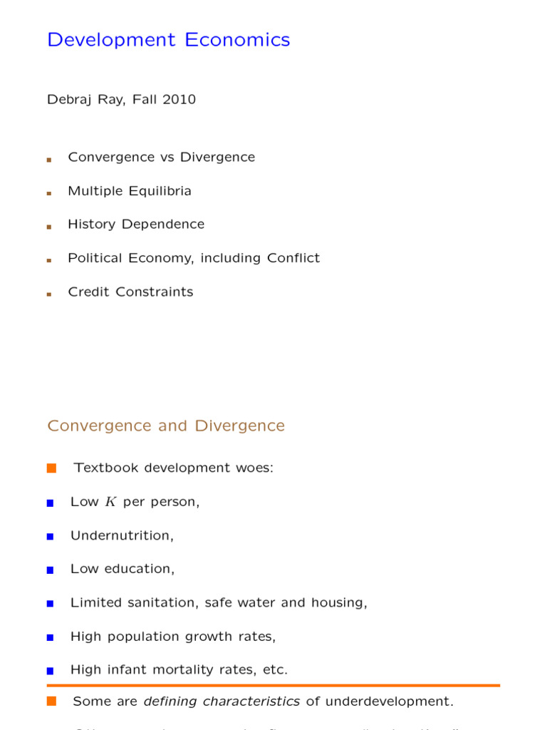 Debraj Ray Slides | PDF