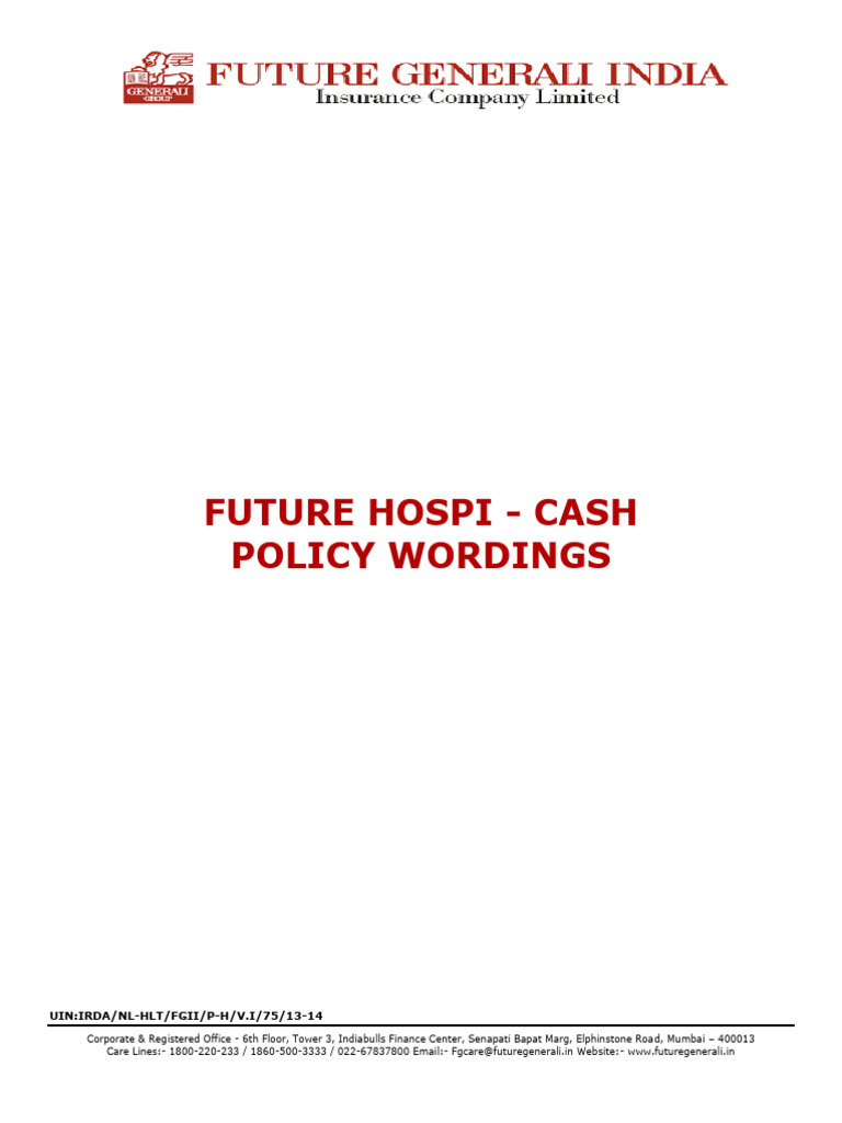 Future Hospicash - 2013-2014 | PDF
