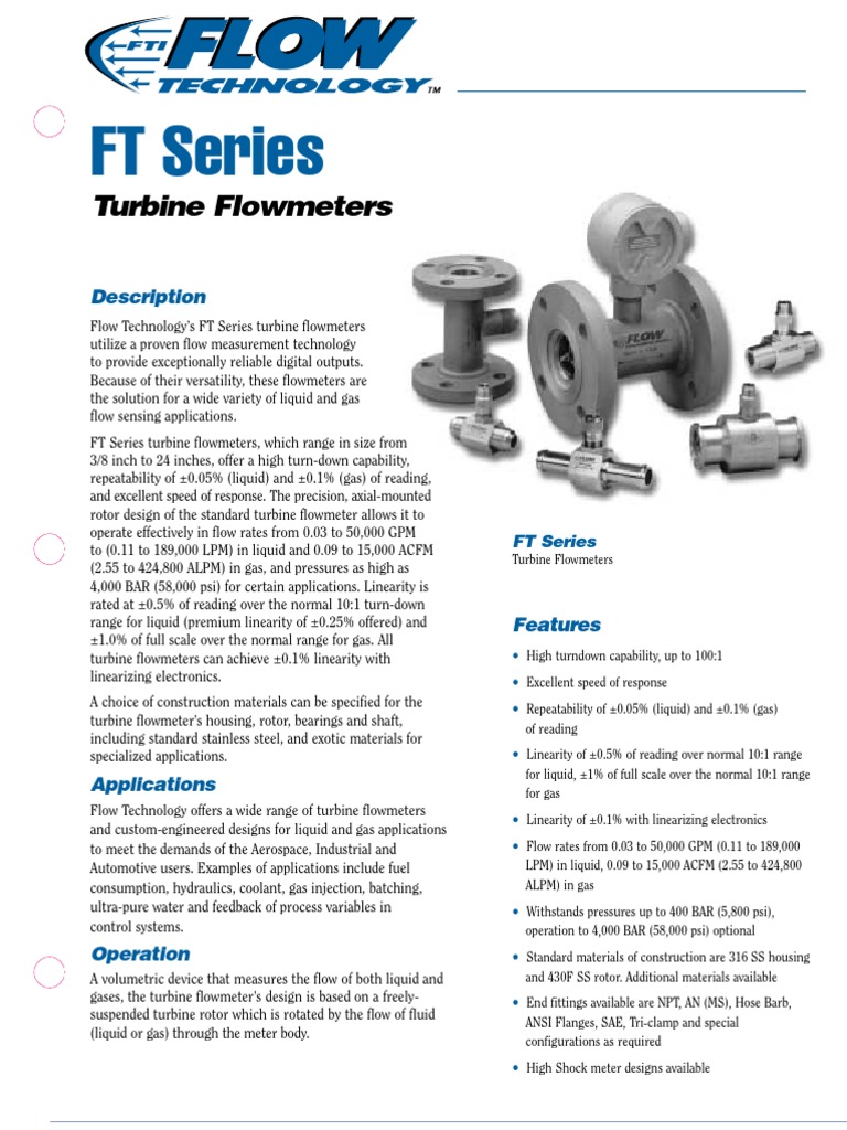 Flow Meter | PDF | Flow Measurement | Turbine