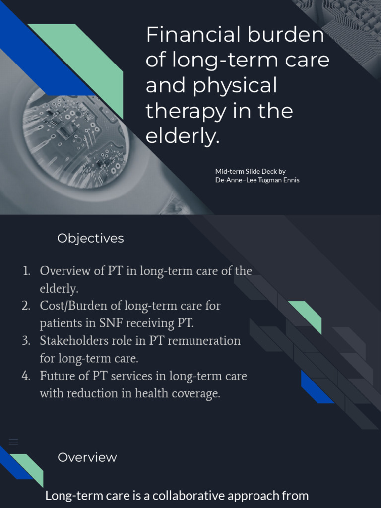 Financial Burden of Long-Term Care and Physical Therapy in The Elderly ...