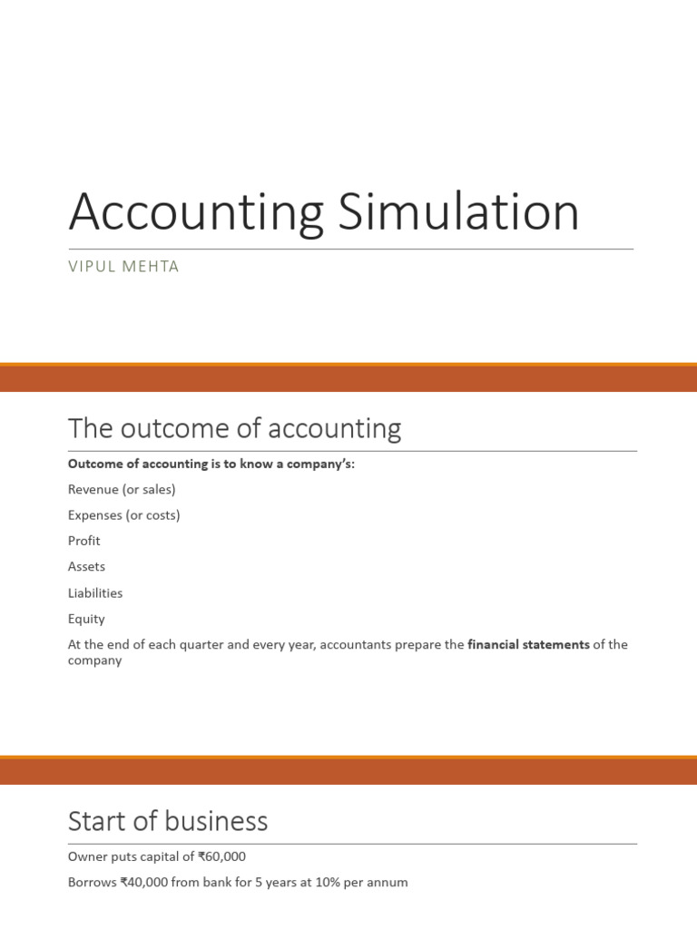 Accounting Simulation | PDF