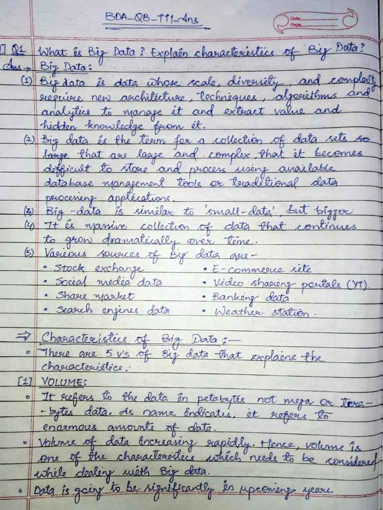 BDA QB TT1 Ans Khan?? | PDF