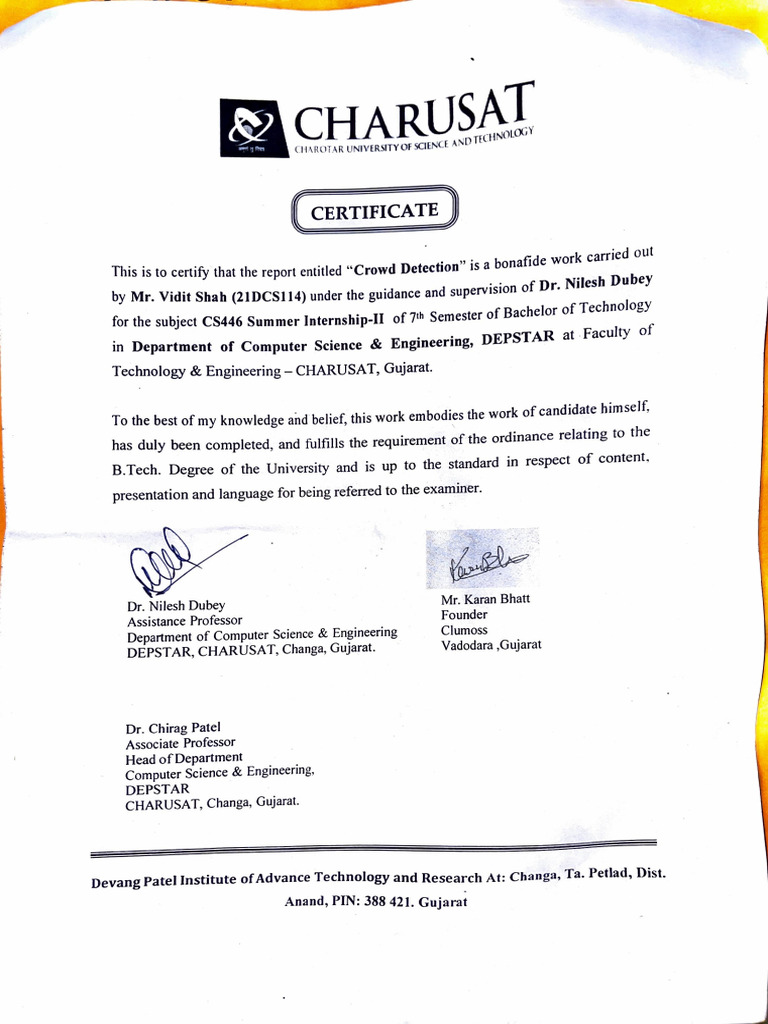 report certificate | PDF