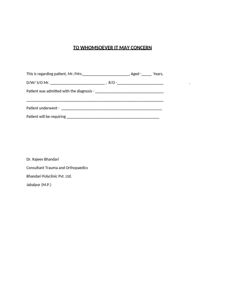 Emergency Certificate | PDF