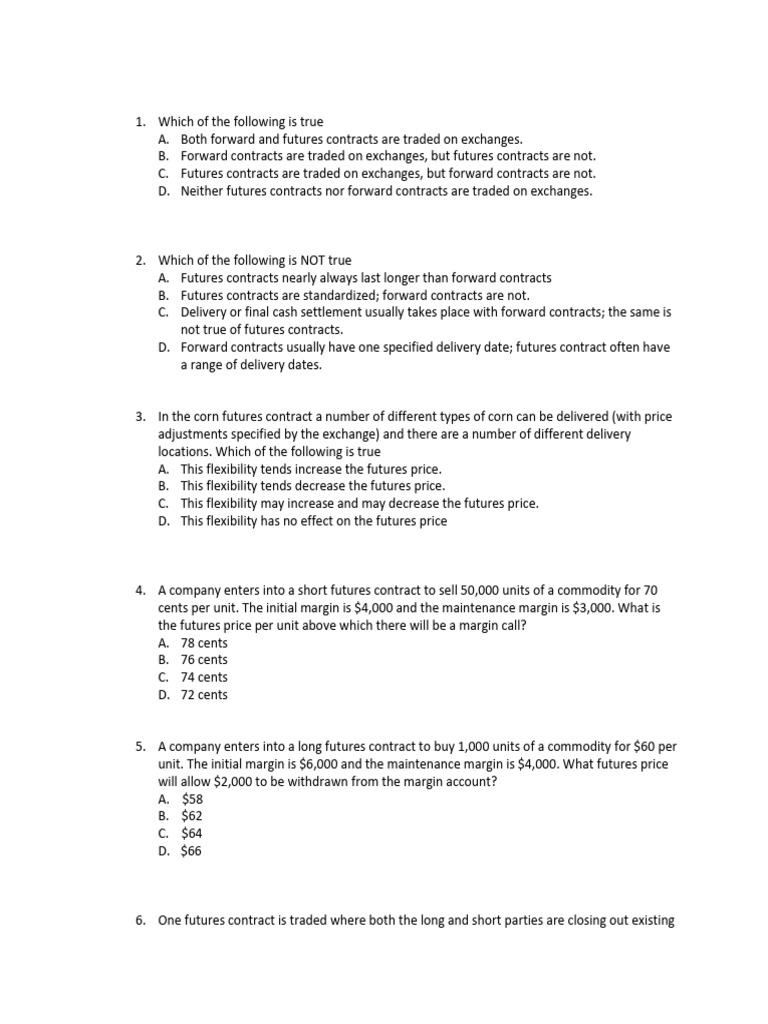 Futures Contracts: Key Concepts Explained | PDF | Futures Contract ...