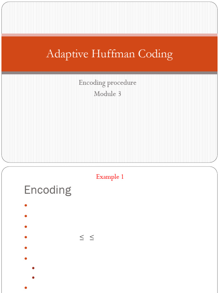 22-Adapative Huffman Coding - Encoding & Decoding-01-09-2023 | PDF