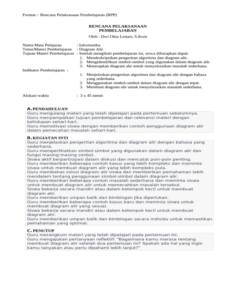 Format RPP CGP 10 REGULER | PDF