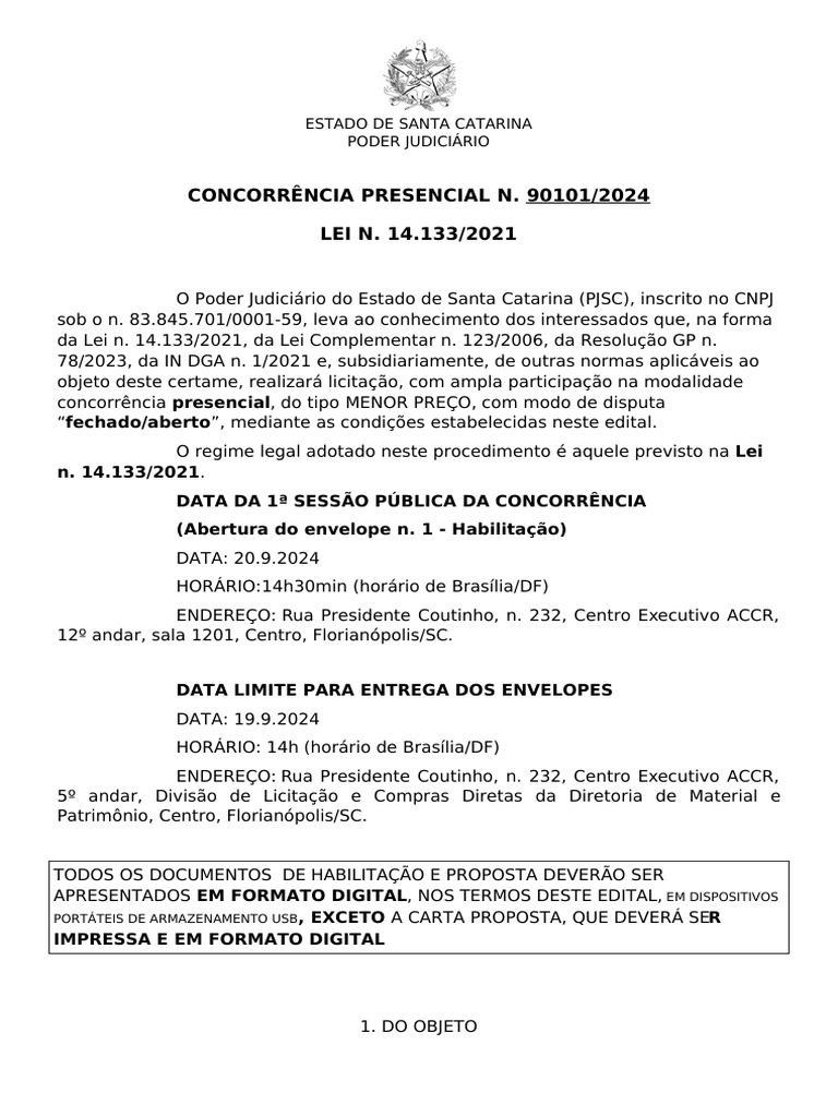 SEI 8460089 Edital Numerado | PDF