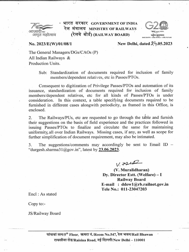 Statndardisation Letter 24 - 05 - 2023 | PDF