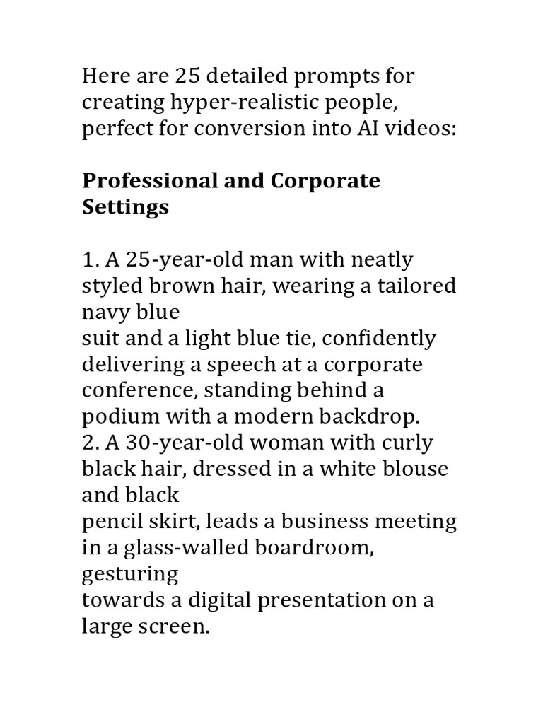 Prompts For Ai Model | PDF