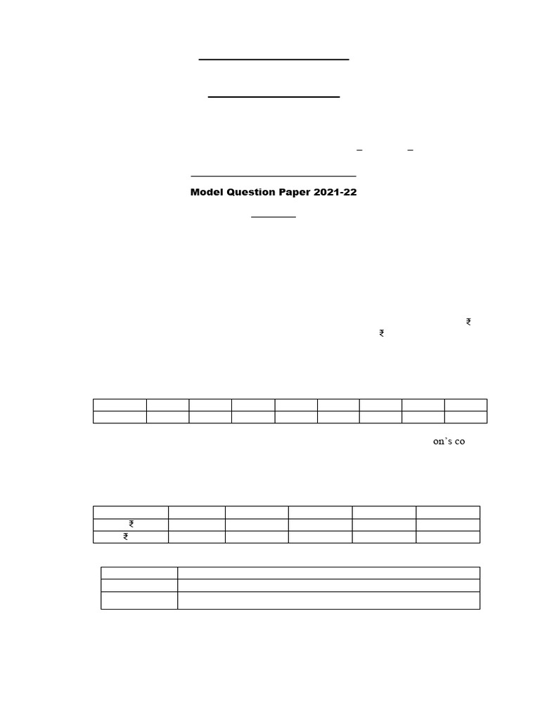 2922III Sem - Model Papers | PDF