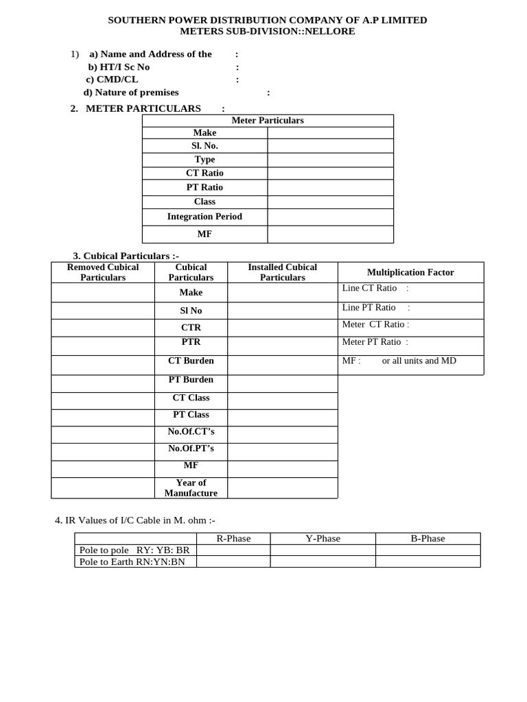 Cubicle Changes Empty Format | PDF