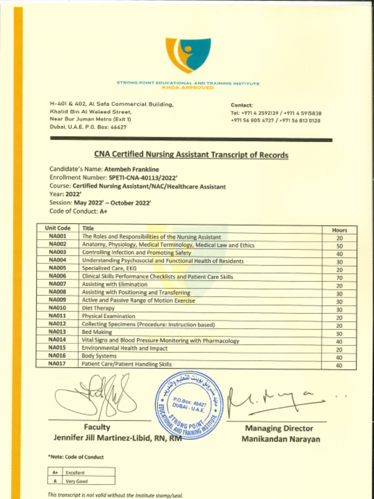 KHDA Certificate | PDF