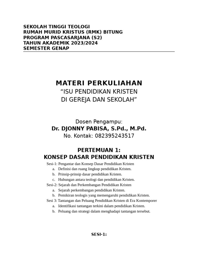 Materi Perkuliahan Pro | PDF