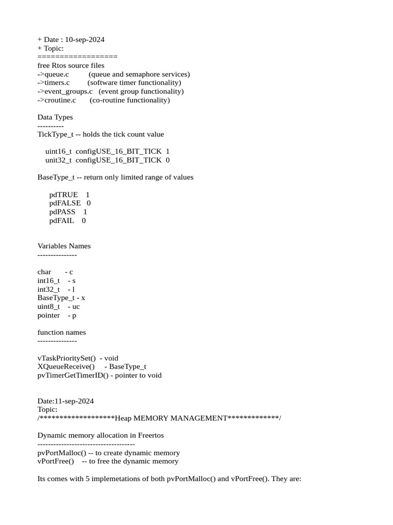 Freertos Notes | PDF
