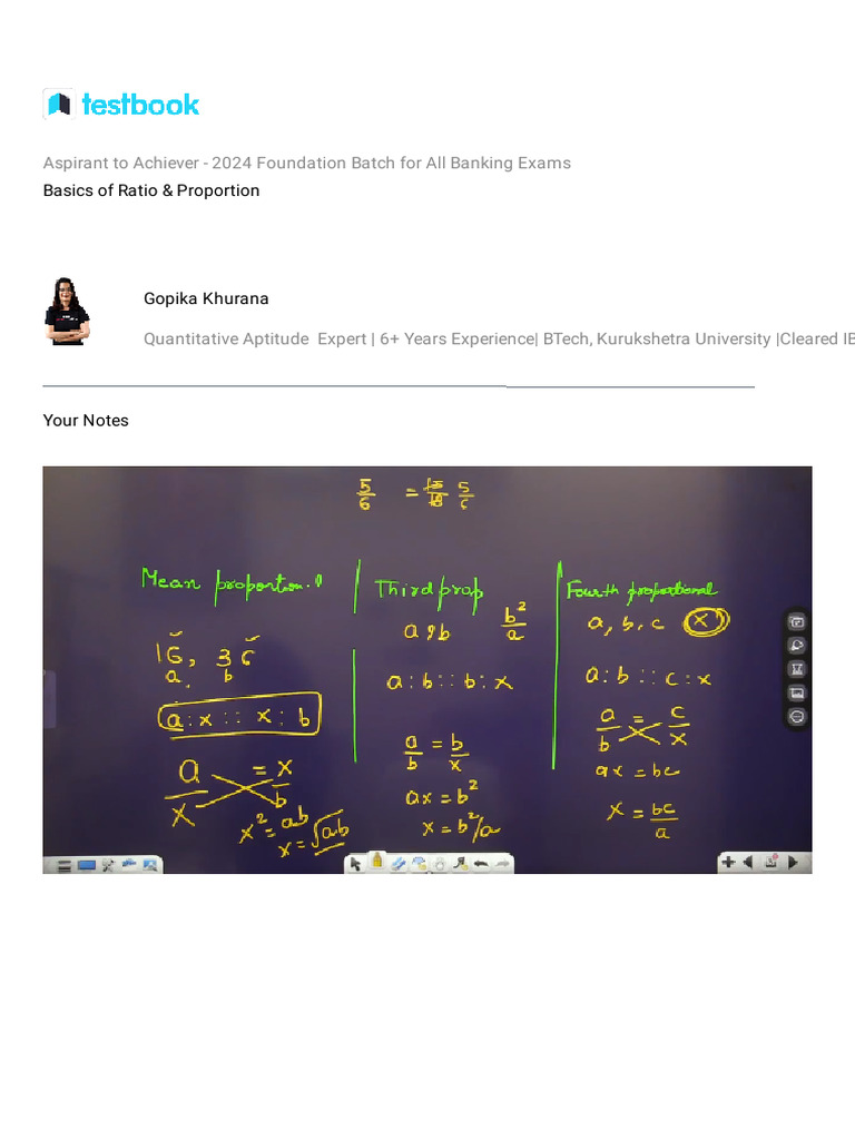 Basics of Ratio & Proportion_notes | PDF