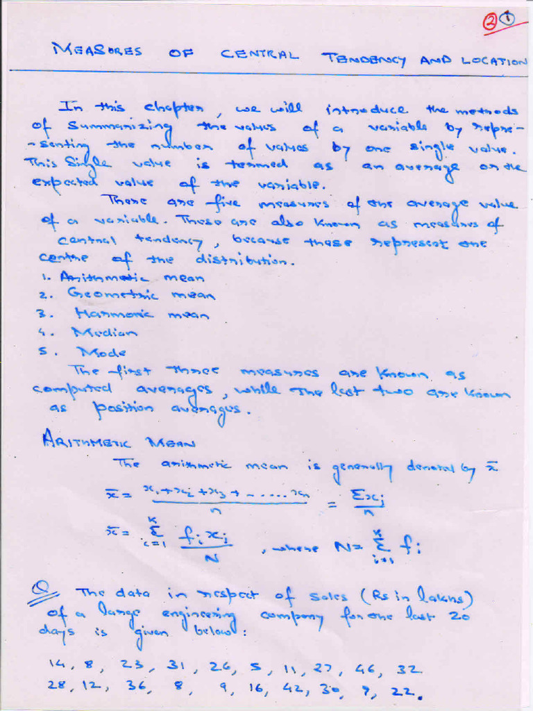 Measure of Central Tendency | PDF