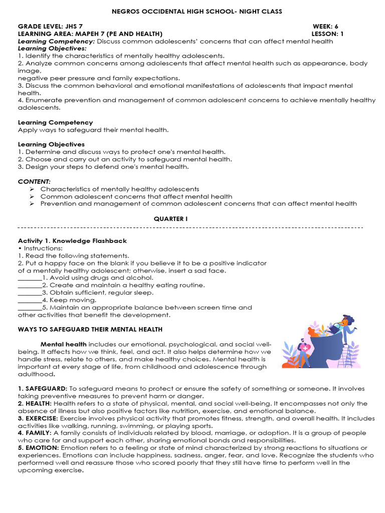 WEEK 6-LESSON 1-PE and HEALTH- G7-FINAL. | PDF