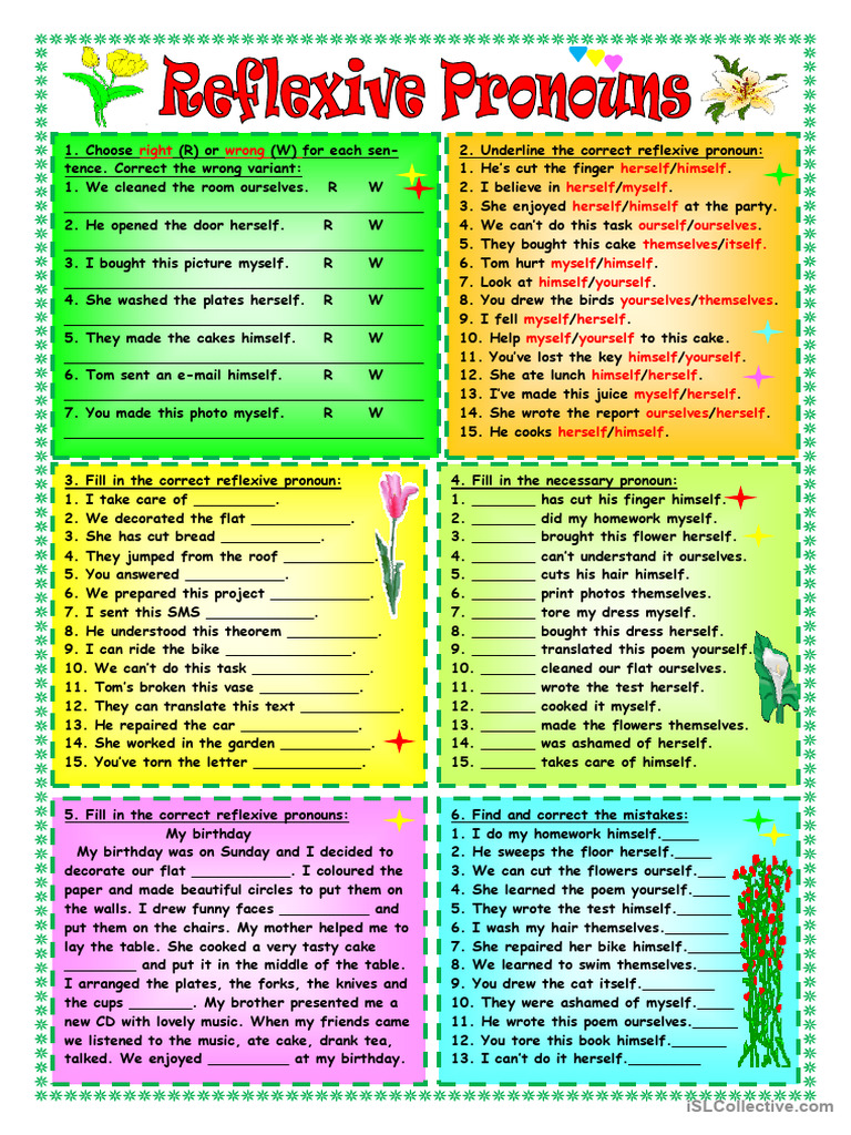 Reflexive Pronouns | PDF