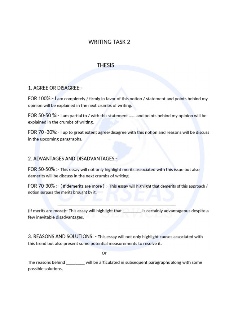 Writing Task 2 Thesis | PDF