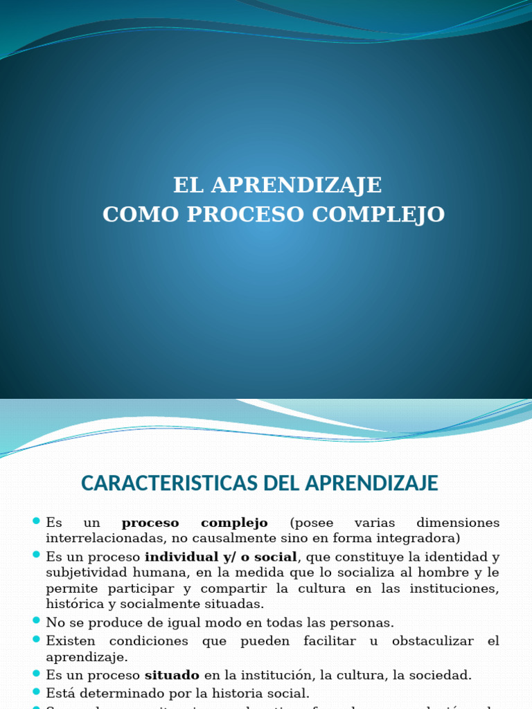 El Aprendizaje | PDF