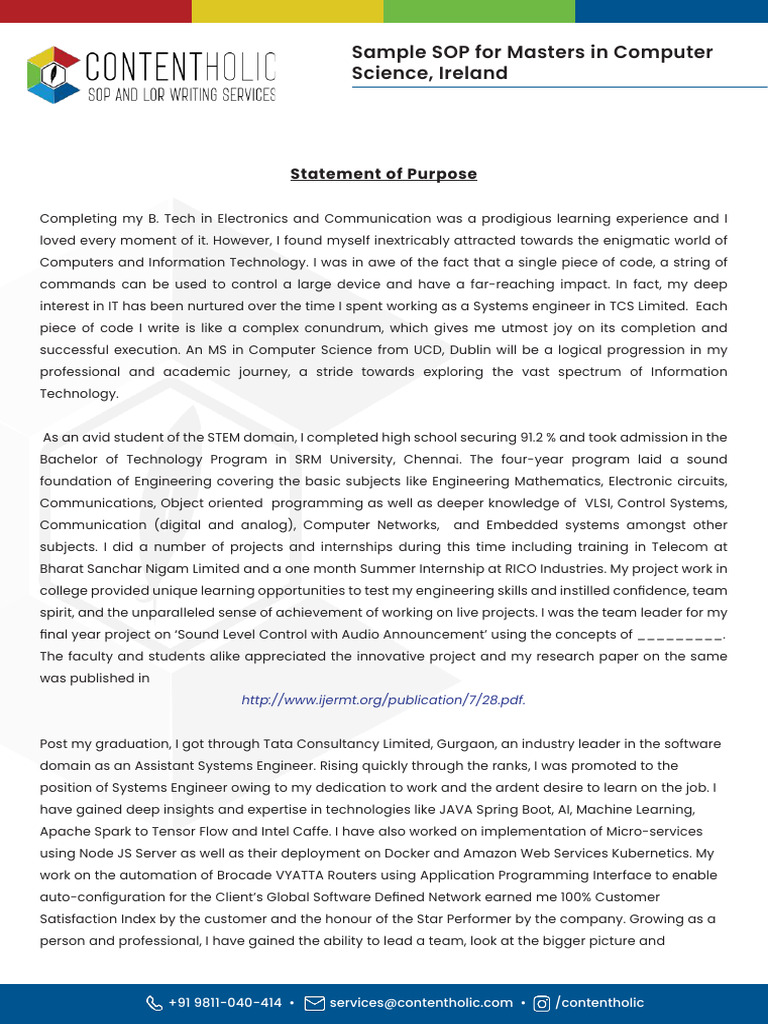 Sample-SOP-for-Masters-in-Computer-Science-Ireland | PDF