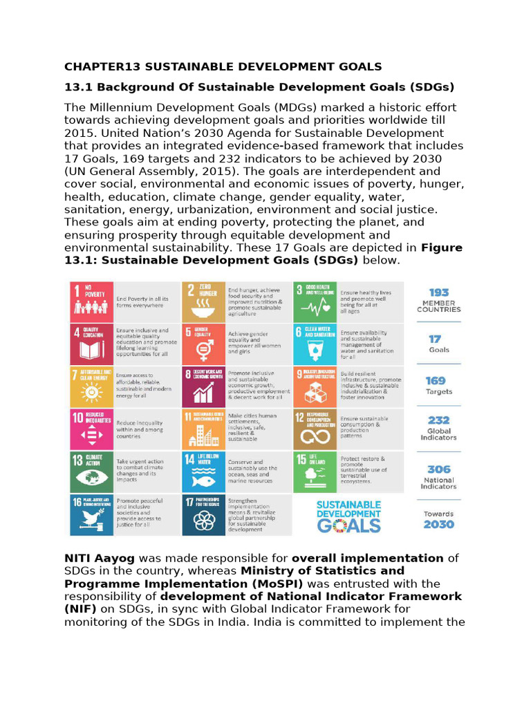 CHAPTER13 SUSTAINABLE DEVELOPMENT GOALS | PDF