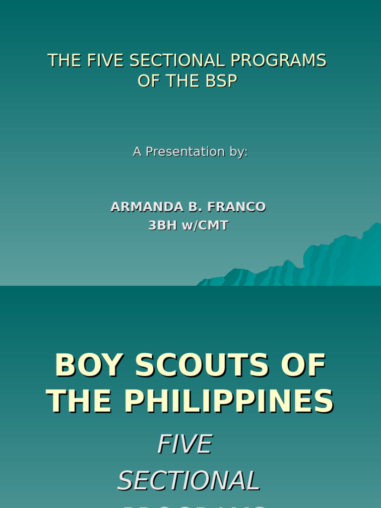 5 Sectional programs-BSP | PDF | Scouting | Wellness