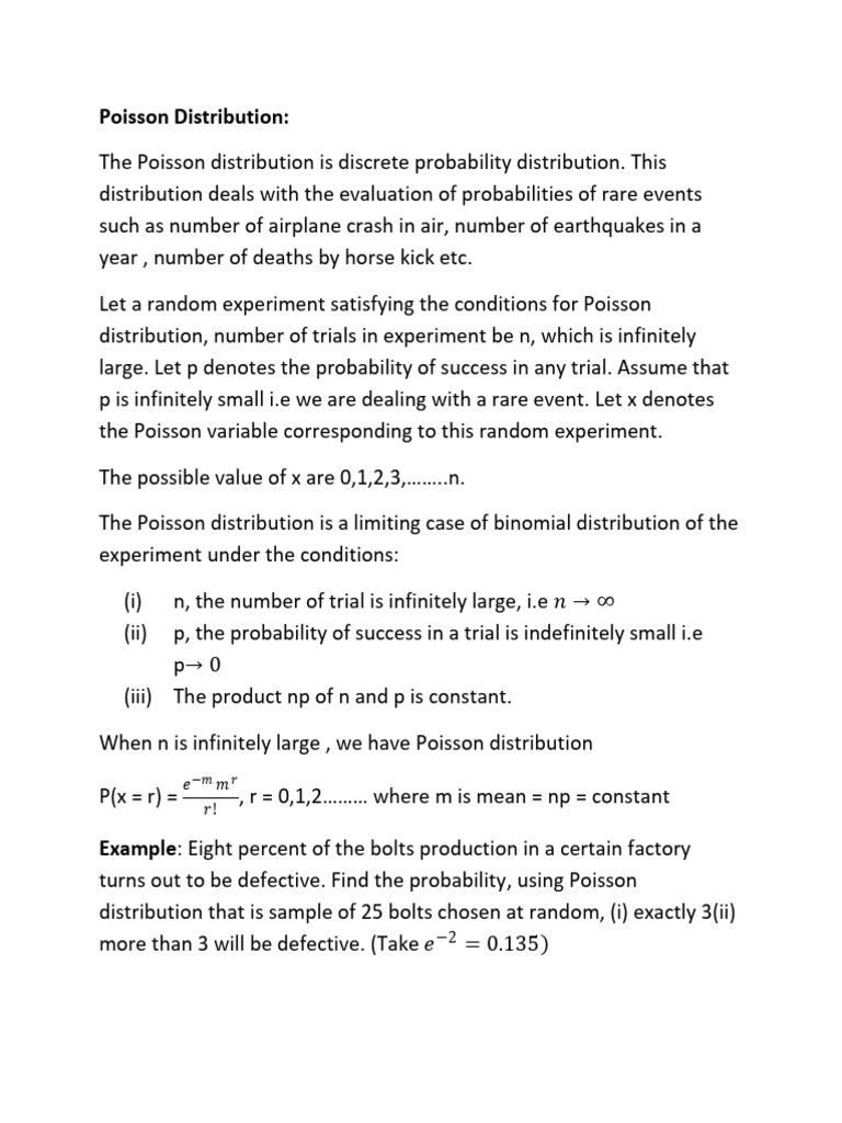Poisson Distribution | PDF