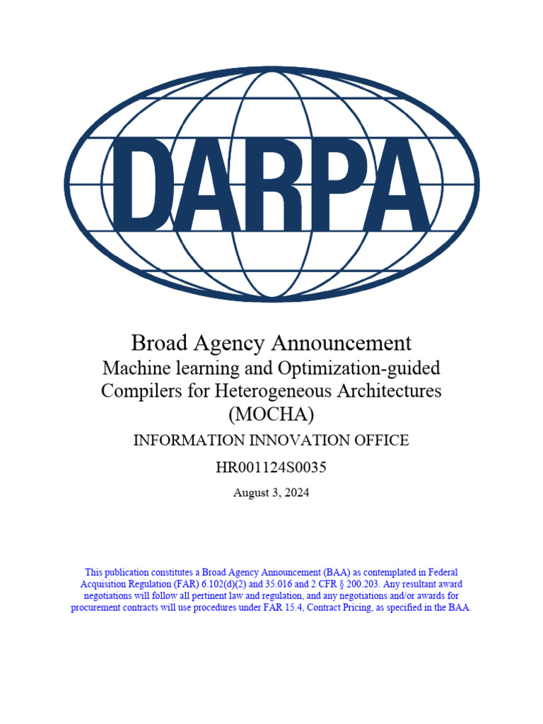 DARPA MOCHA Compiler HR001124S0035 | PDF