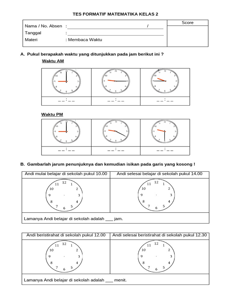 Tes Formatif Matematika | PDF