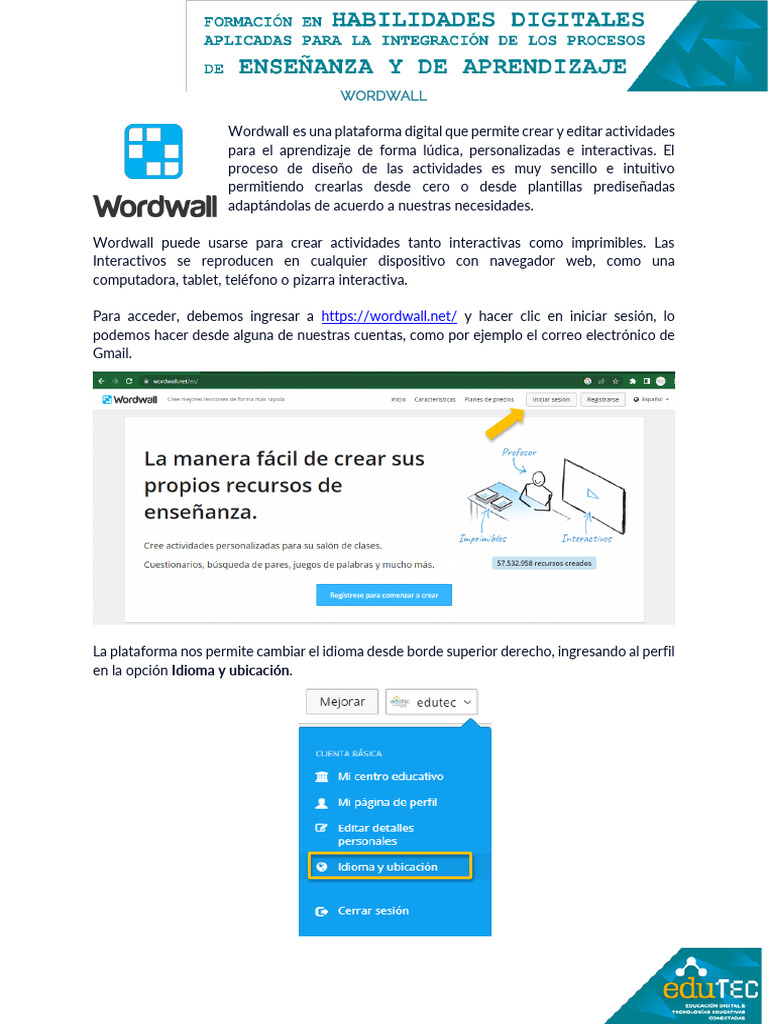 Tutorial Wordwall | PDF