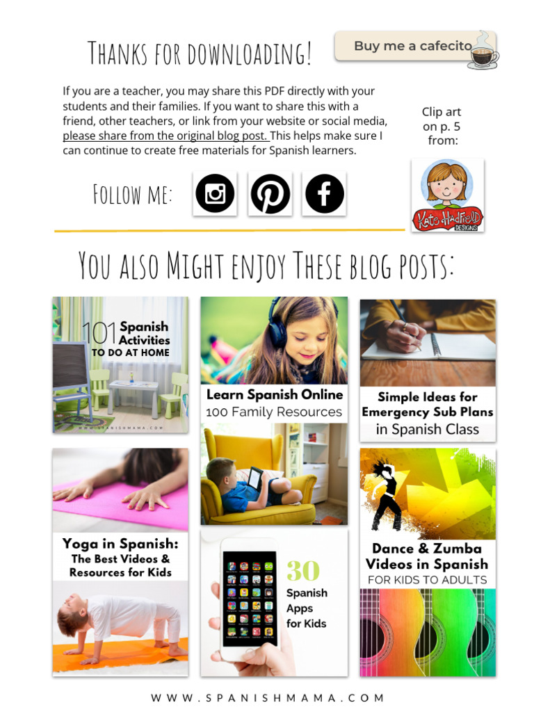 Spanish Scavenger Hunts | PDF