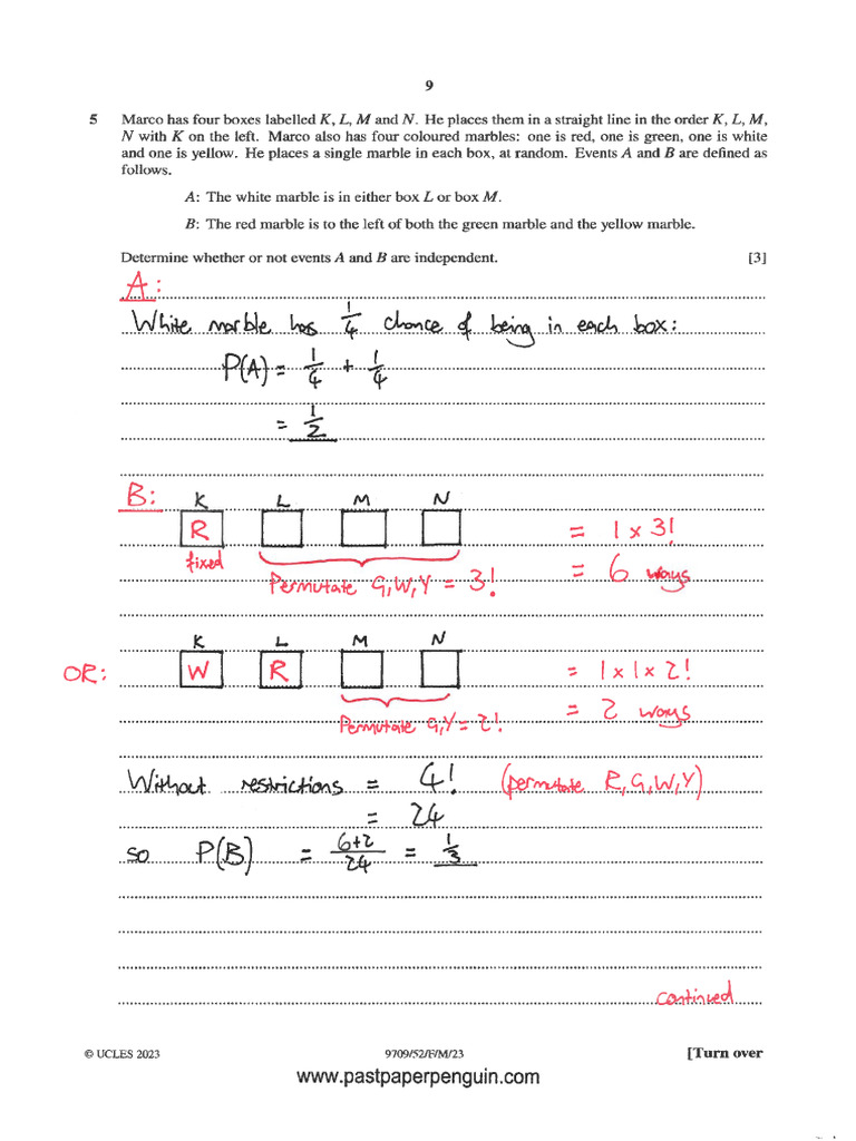 A Probability and Distributions With Perms and Combs | PDF