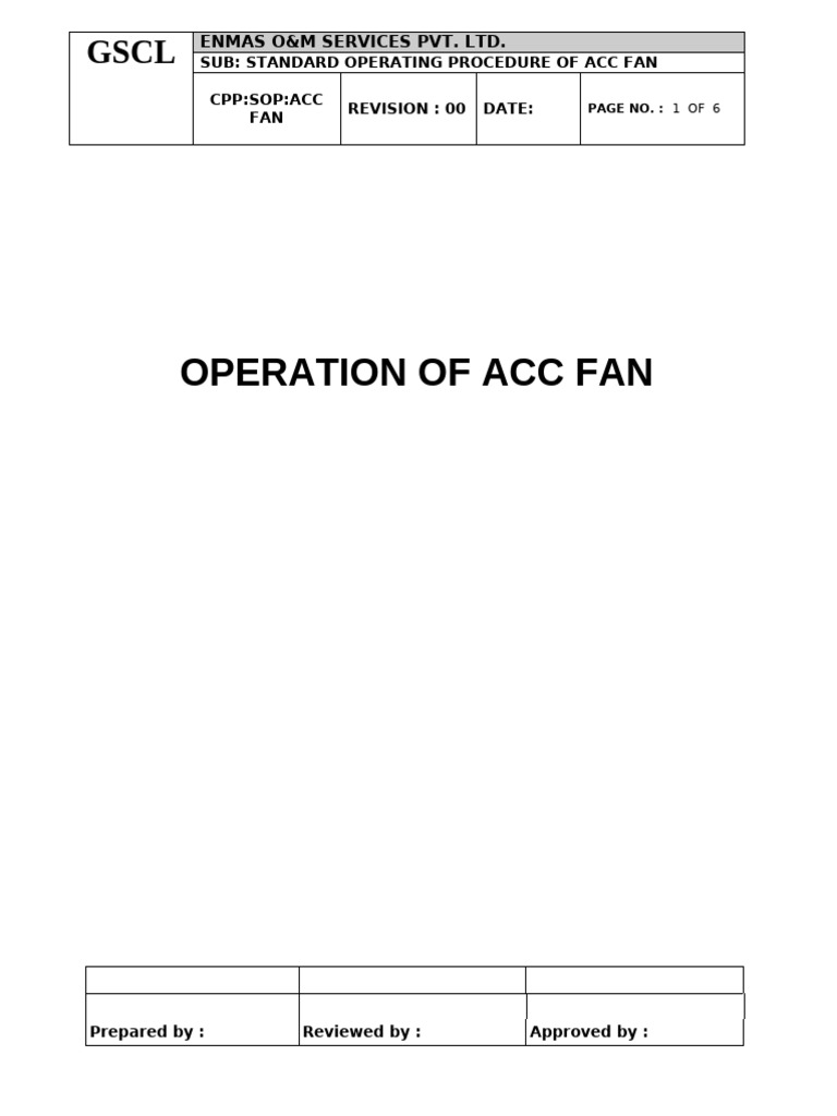 Acc Fan | PDF