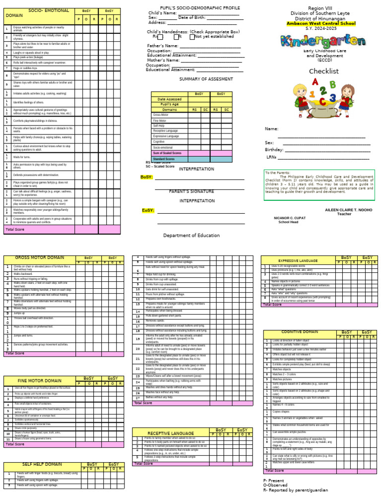 ECCD Checklist | PDF