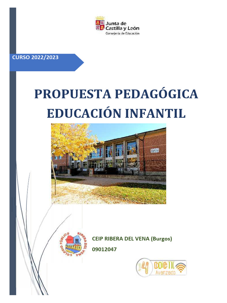 PROPUESTA PEDAGÓGICA DE EDUCACIÓN INFANTIL | PDF