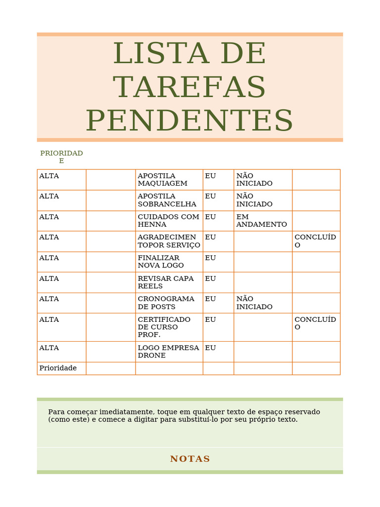 Lista de Tarefas | PDF