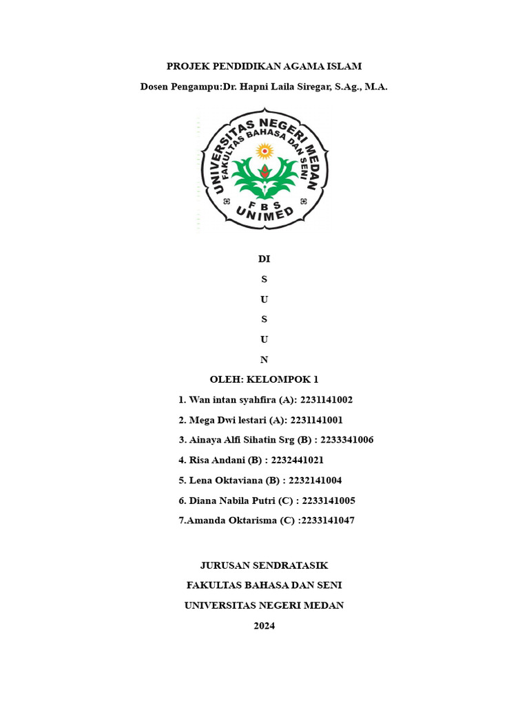 Projek PAI - KELOMPOK 1 | PDF